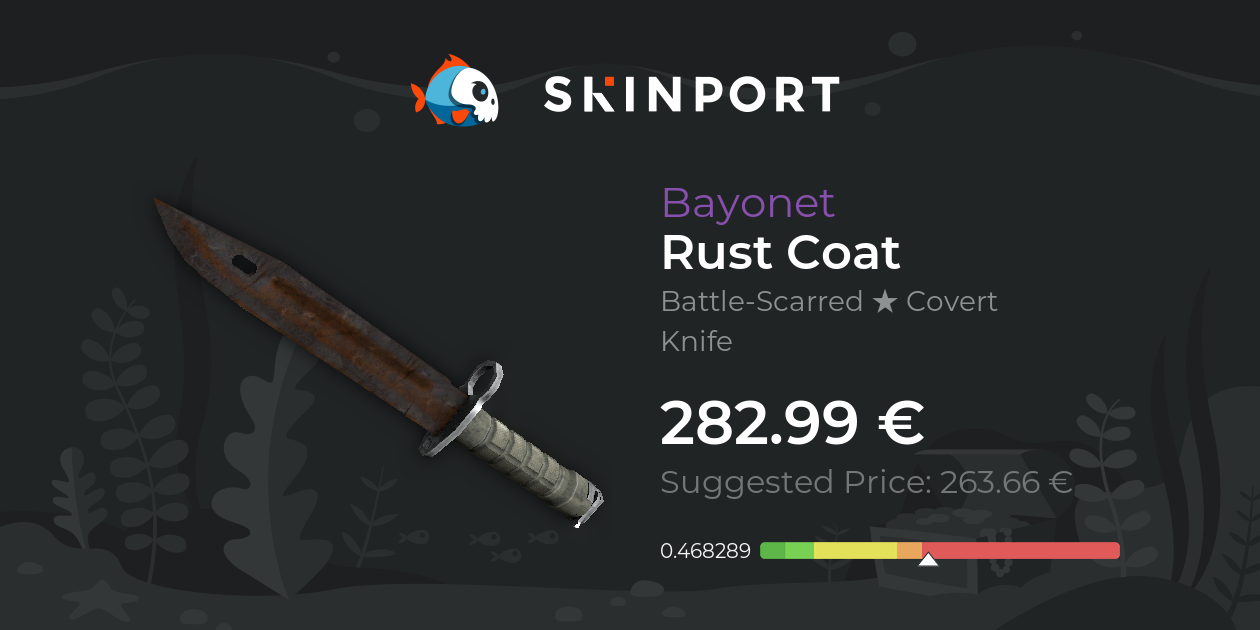 Bayonet Rust Coat Battle Scarred Counter Strike 2 Skinport