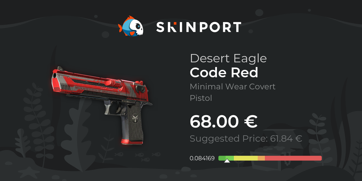 Desert Eagle | Code Red (Minimal Wear) - Counter-Strike 2 - Skinport