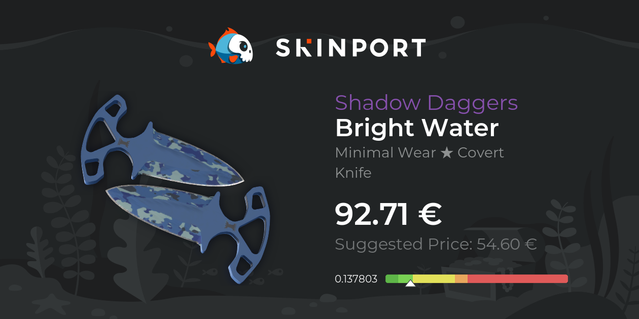 Shadow Daggers | Bright Water (Minimal Wear) - Counter-Strike 2 - Skinport