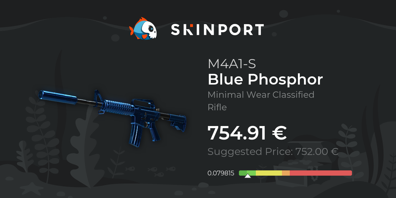M4A1-S | Blue Phosphor (Minimal Wear) - Counter-Strike 2 - Skinport