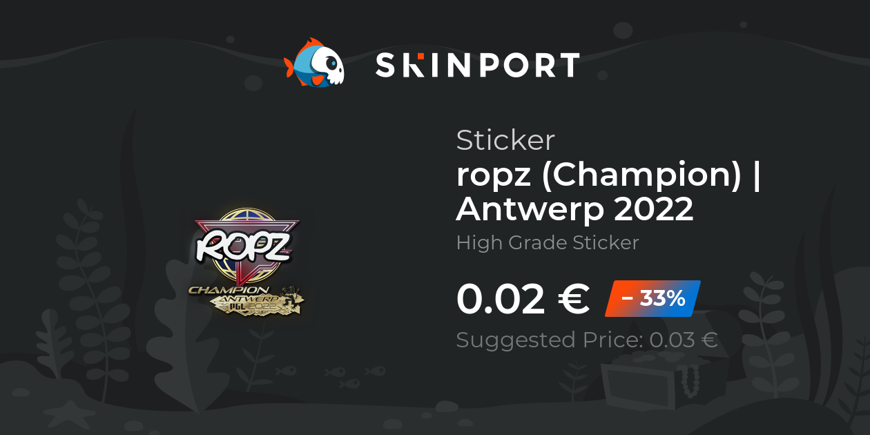 Sticker | ropz (Champion) | Antwerp 2022 - CS:GO - Skinport