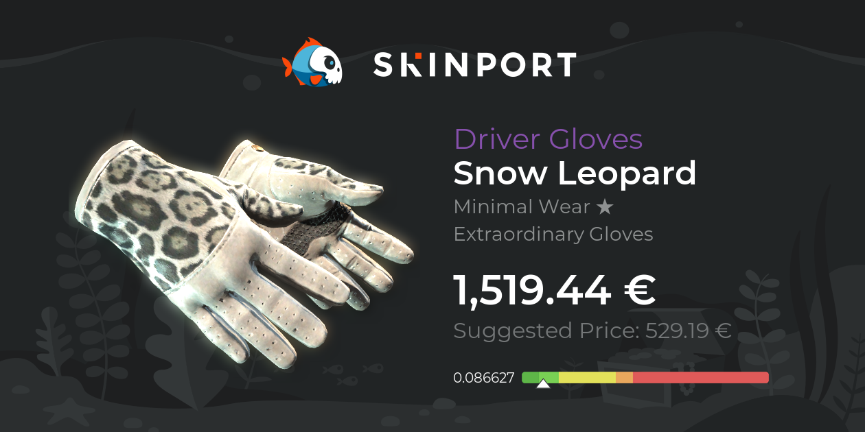Driver Gloves | Snow Leopard (Minimal Wear) - Counter-Strike 2 - Skinport
