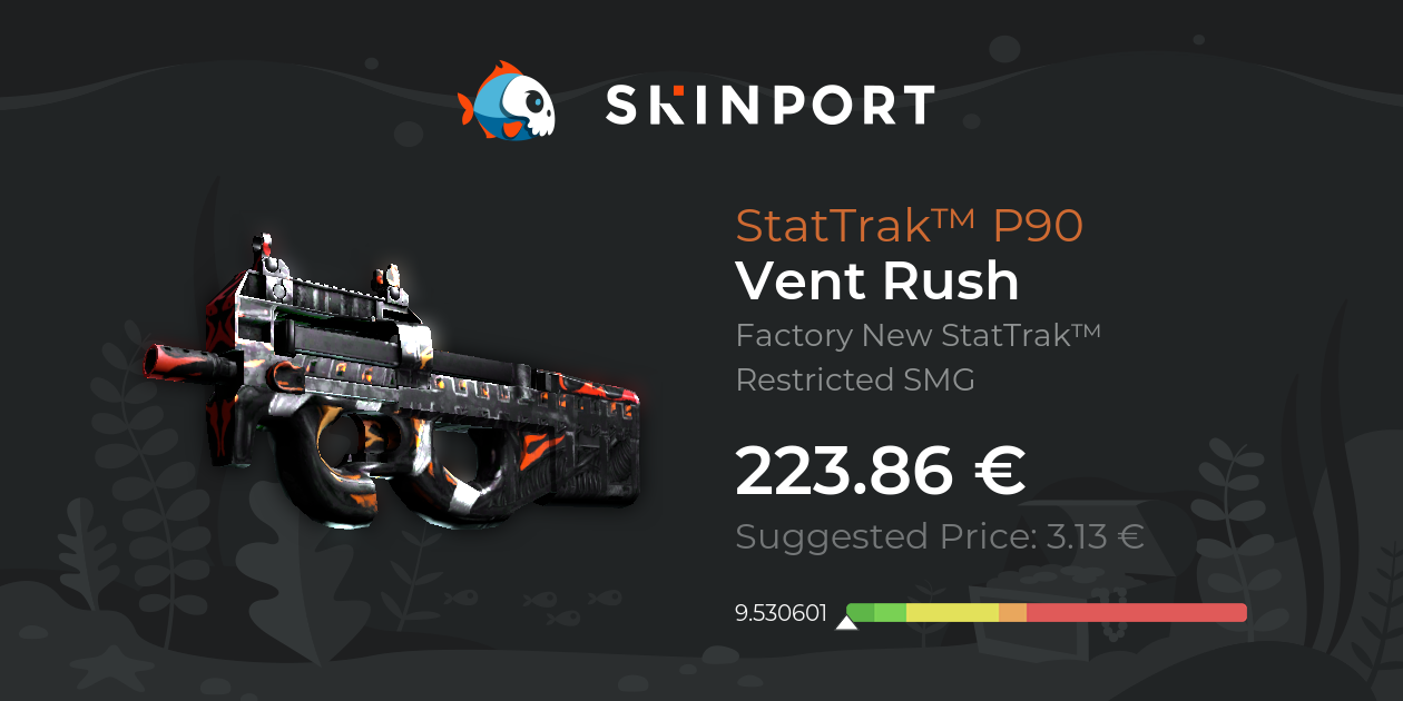 StatTrak™ P90 | Vent Rush (Factory New) - CS2 - Skinport