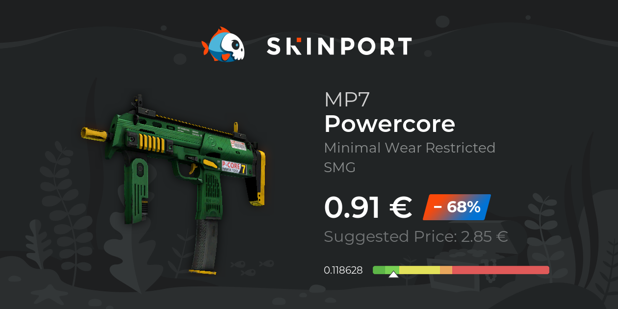 MP7 | Powercore (Minimal Wear) - Counter-Strike 2 - Skinport