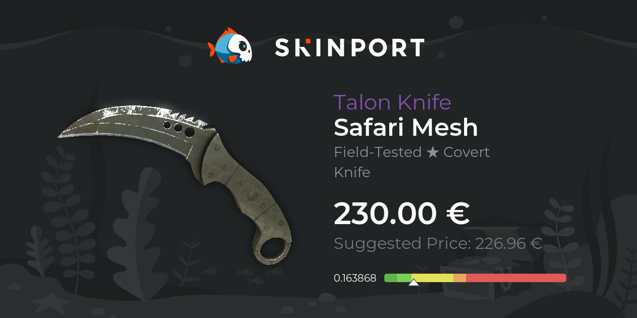 Talon Knife | Safari Mesh (Field-Tested) - CS2 - Skinport