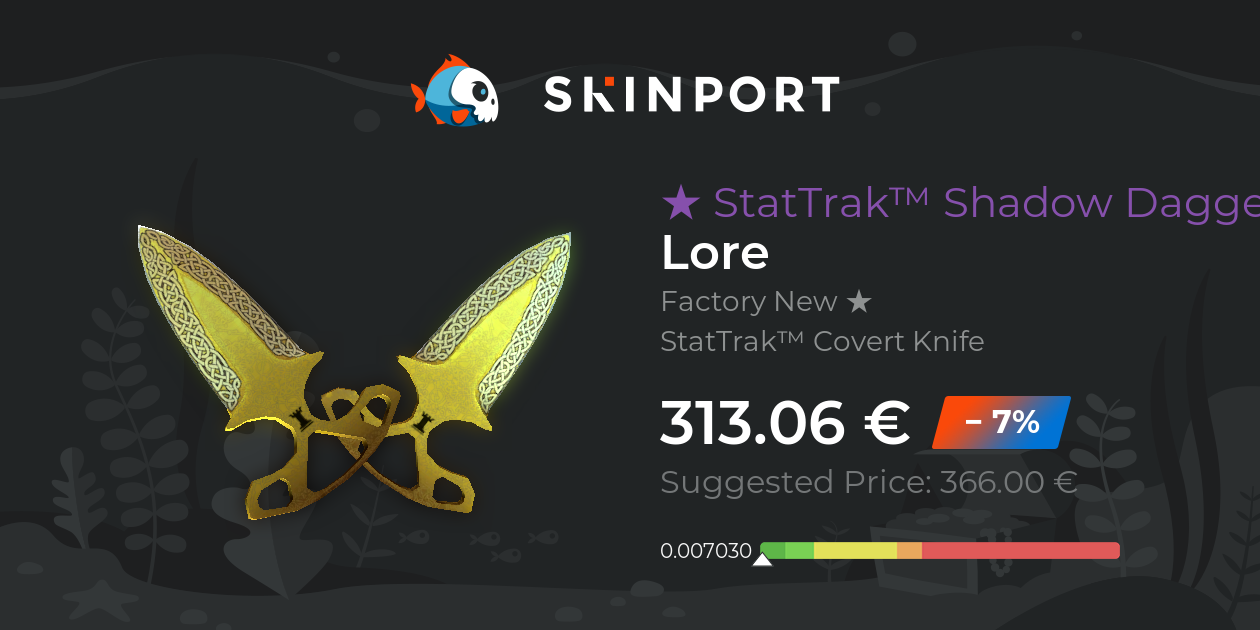 StatTrak™ Shadow Daggers | Lore (Factory New) - Counter-Strike 2 - Skinport