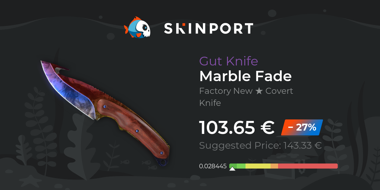Gut Knife | Marble Fade (Factory New) - Counter-Strike 2 - Skinport