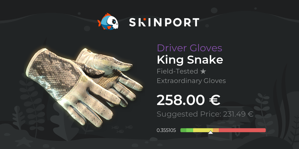 Driver Gloves | King Snake (Field-Tested) - Counter-Strike 2 - Skinport