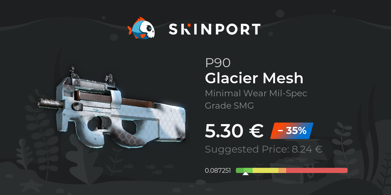 P90 | Glacier Mesh (Minimal Wear) - Counter-Strike 2 - Skinport