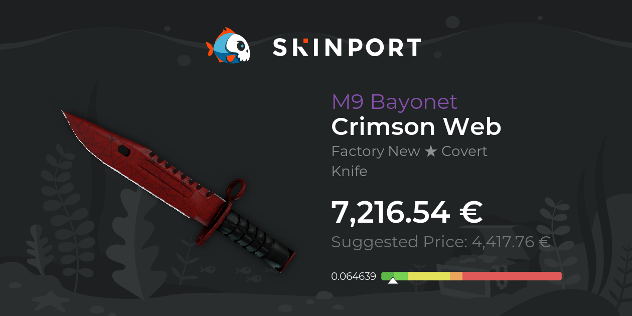 M9 Bayonet | Crimson Web (Factory New) - CS:GO - Skinport