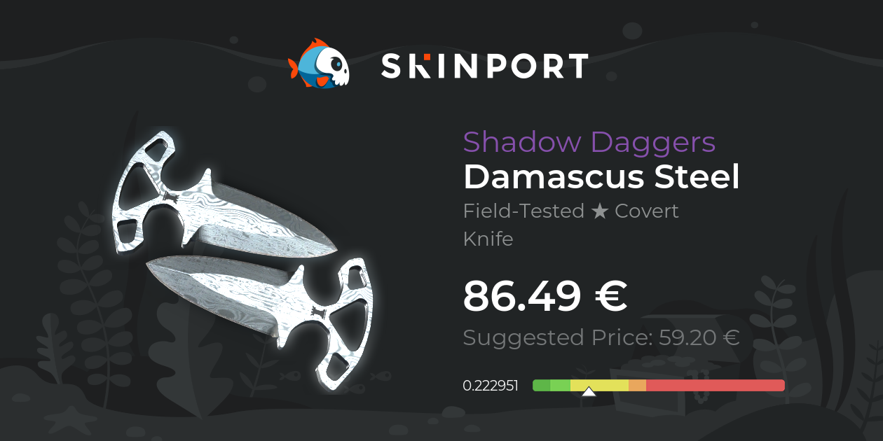 Shadow Daggers | Damascus Steel (Field-Tested) - Counter-Strike 2 ...