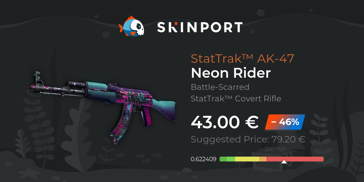 StatTrak™ AK-47 | Neon Rider (Battle-Scarred) - CS:GO - Skinport