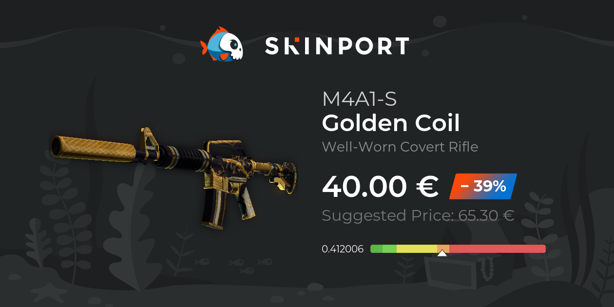 M4A1-S | Golden Coil (Well-Worn) - CS:GO - Skinport