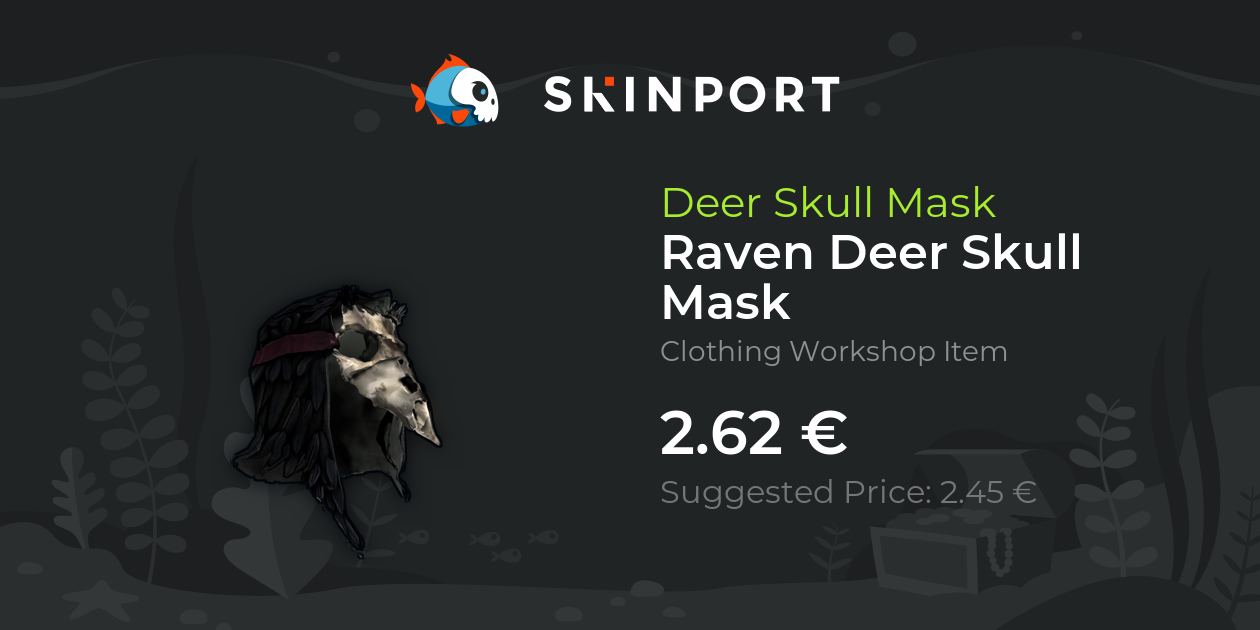 Raven Deer Skull Mask - Rust - Skinport