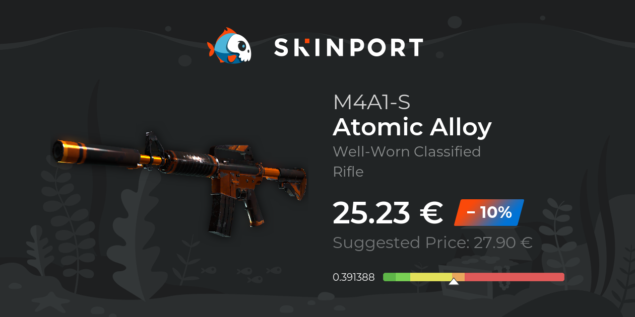 M4A1-S | Atomic Alloy (Well-Worn) - Counter-Strike 2 - Skinport