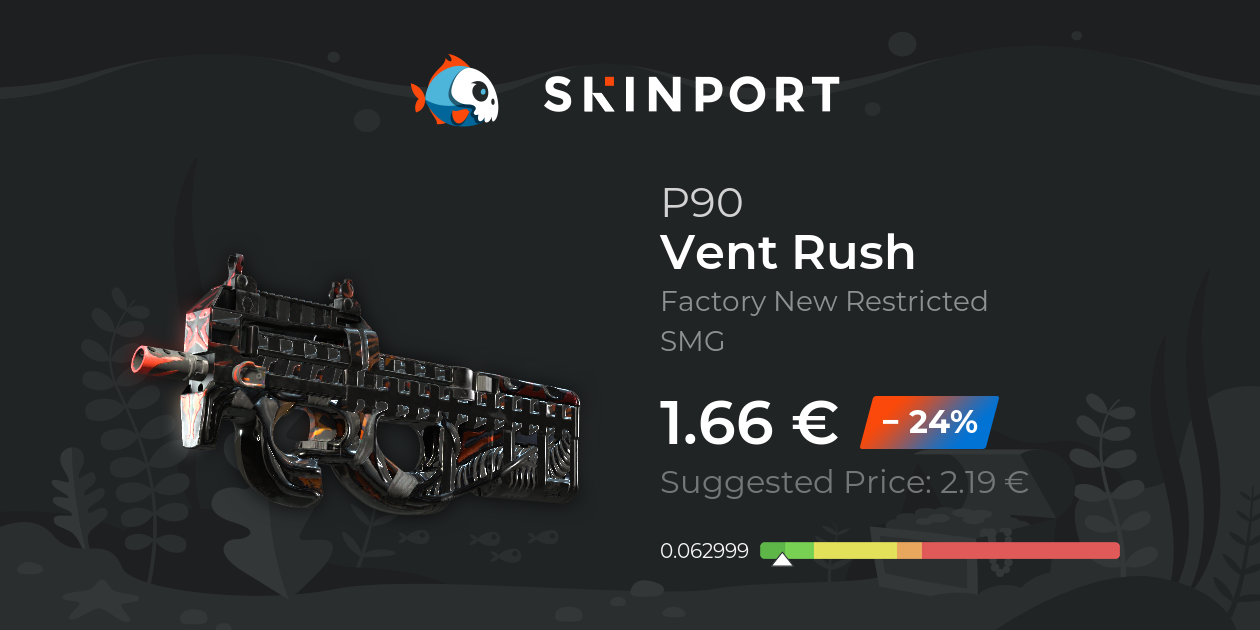 P90 | Vent Rush (Factory New) - Counter-Strike 2 - Skinport
