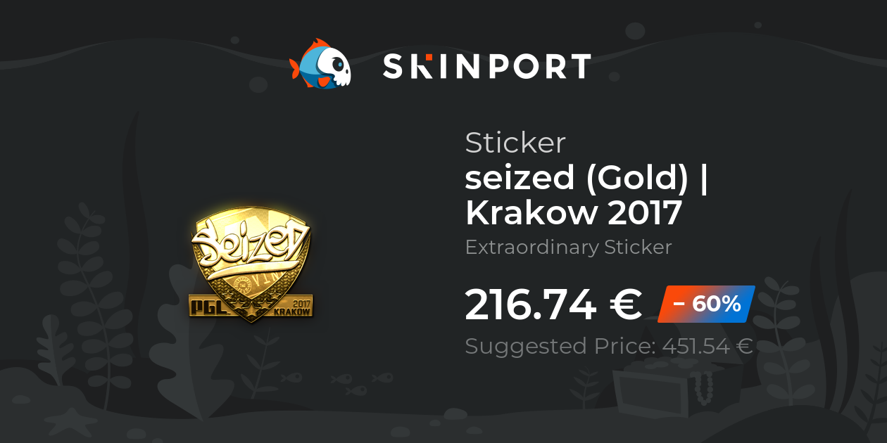 Autocolante | seized (Gold) | Krakow 2017 - CS:GO - Skinport
