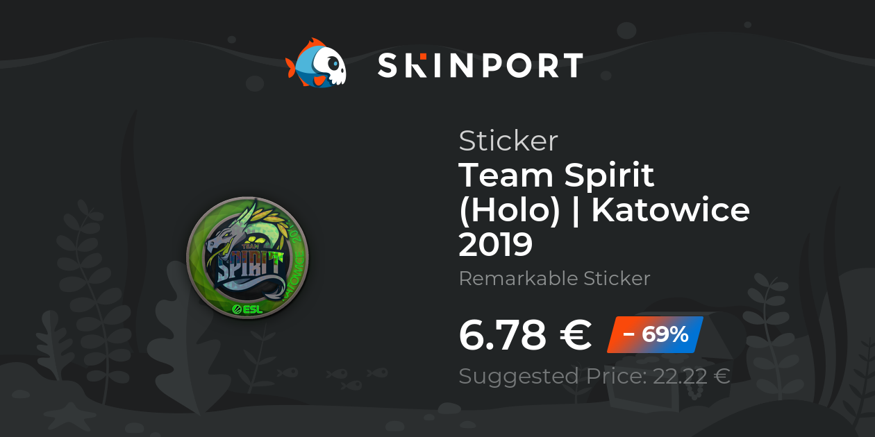 Sticker | Team Spirit (Holo) | Katowice 2019 - Counter-Strike 2 - Skinport