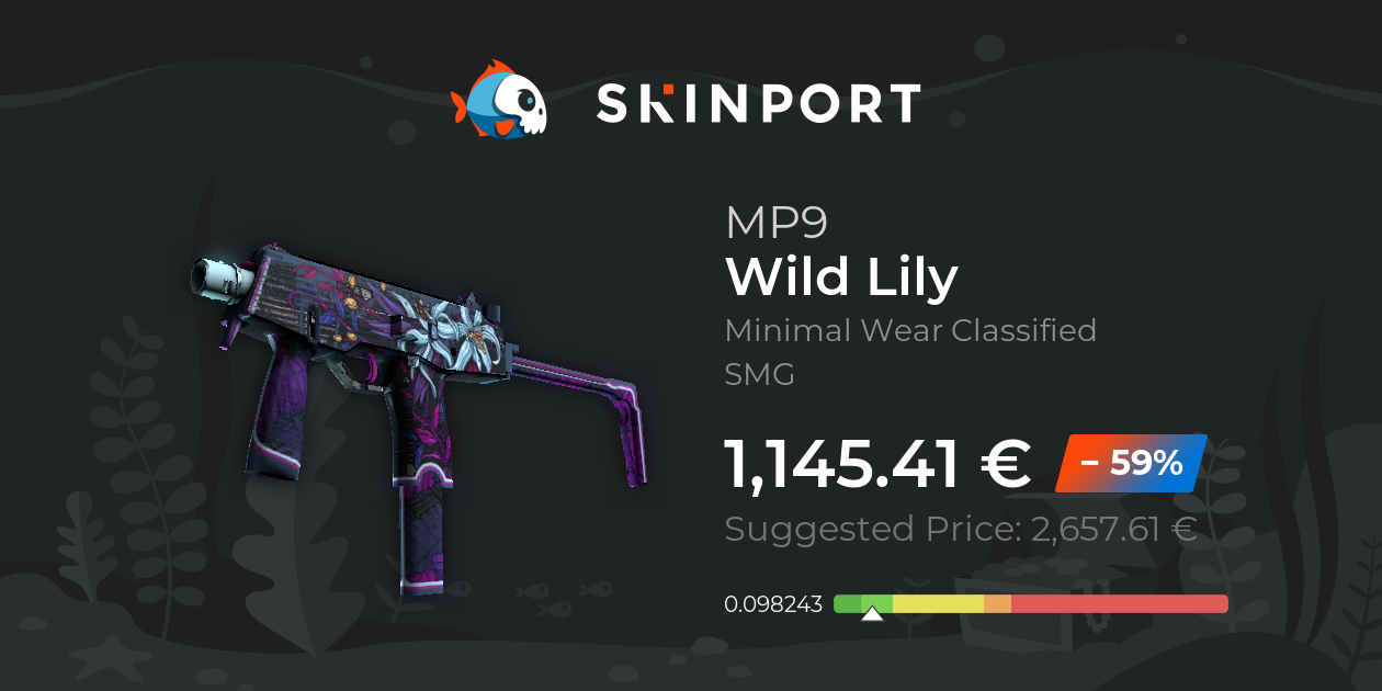 MP9 | Wild Lily (Minimal Wear) - Counter-Strike 2 - Skinport