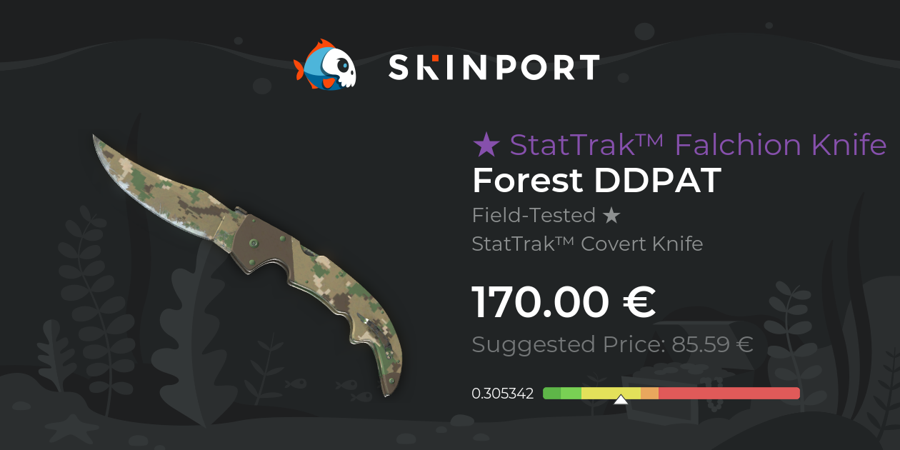 StatTrak™ Falchion Knife | Forest DDPAT (Field-Tested) - Counter-Strike ...