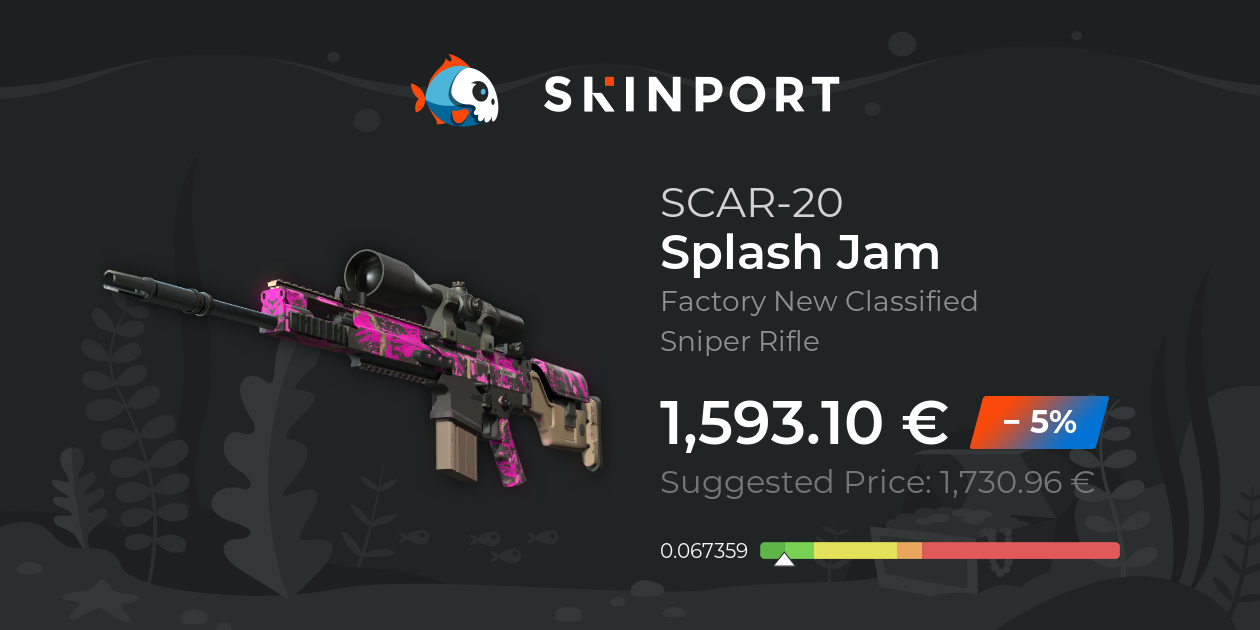 SCAR-20 | Splash Jam (Factory New) - Counter-Strike 2 - Skinport