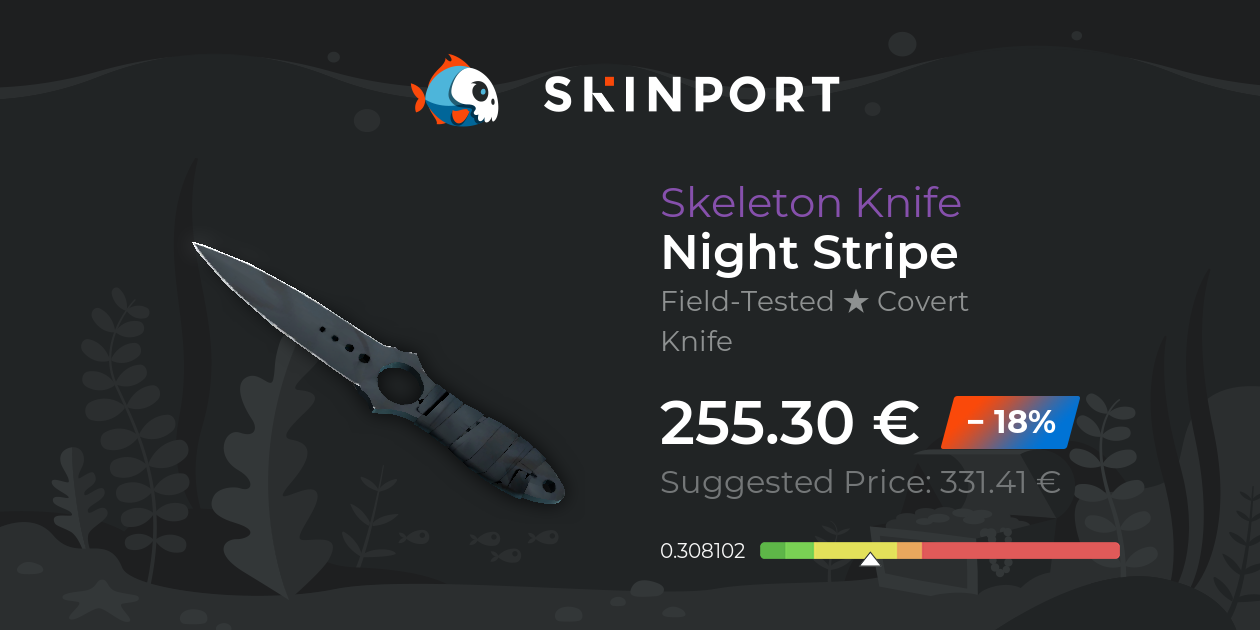 Skeleton Knife | Night Stripe (Field-Tested) - Counter-Strike 2 - Skinport Skeleton Knife | Night Stripe (Field-Tested) - Counter-Strike 2 - Skinport