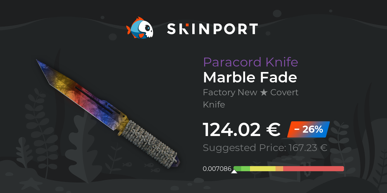 Paracord Knife | Marble Fade (Factory New) - Counter-Strike 2 - Skinport