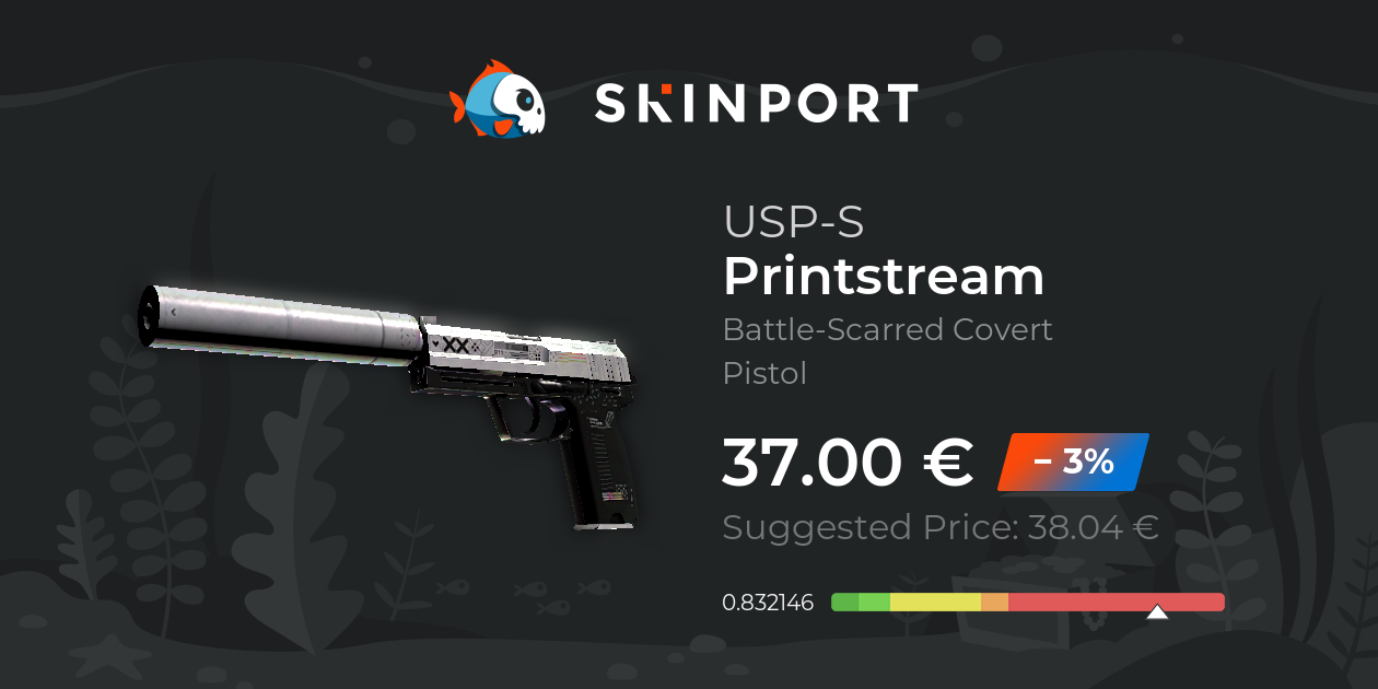 USP-S | Printstream (Battle-Scarred) - Counter-Strike 2 - Skinport