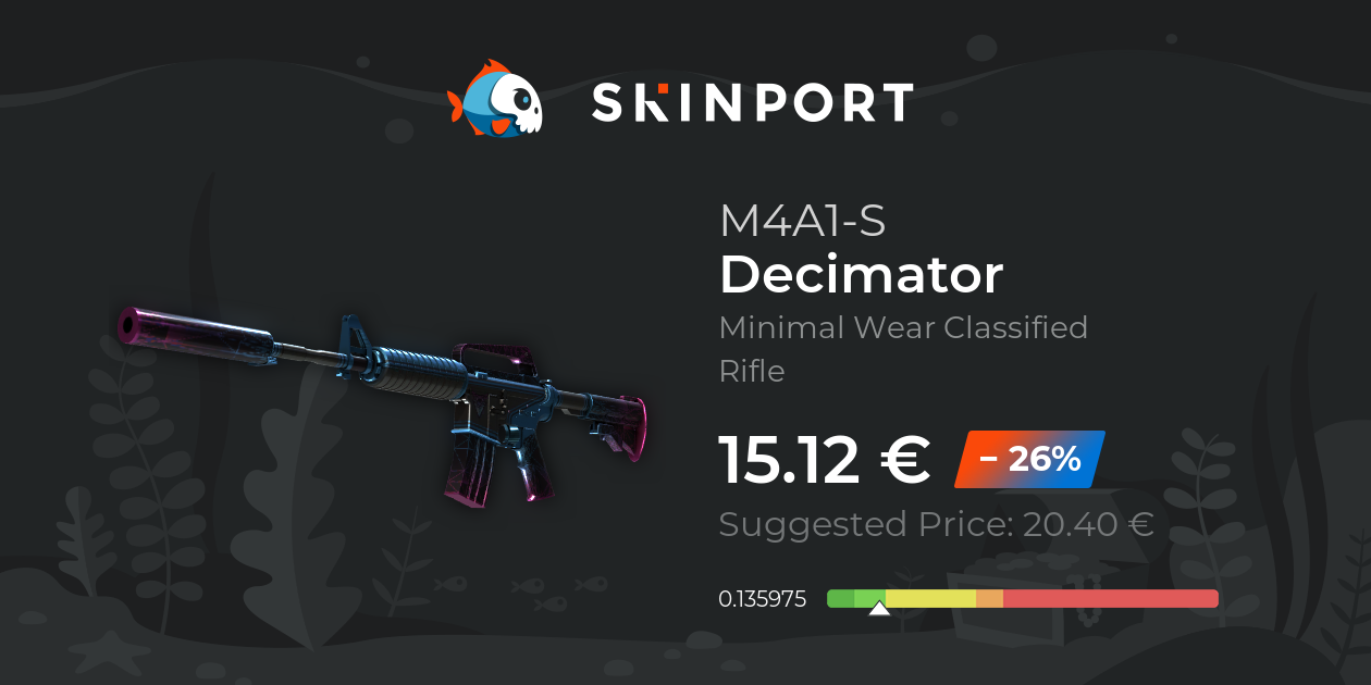 M4A1-S | Decimator (Minimal Wear) - Counter-Strike 2 - Skinport
