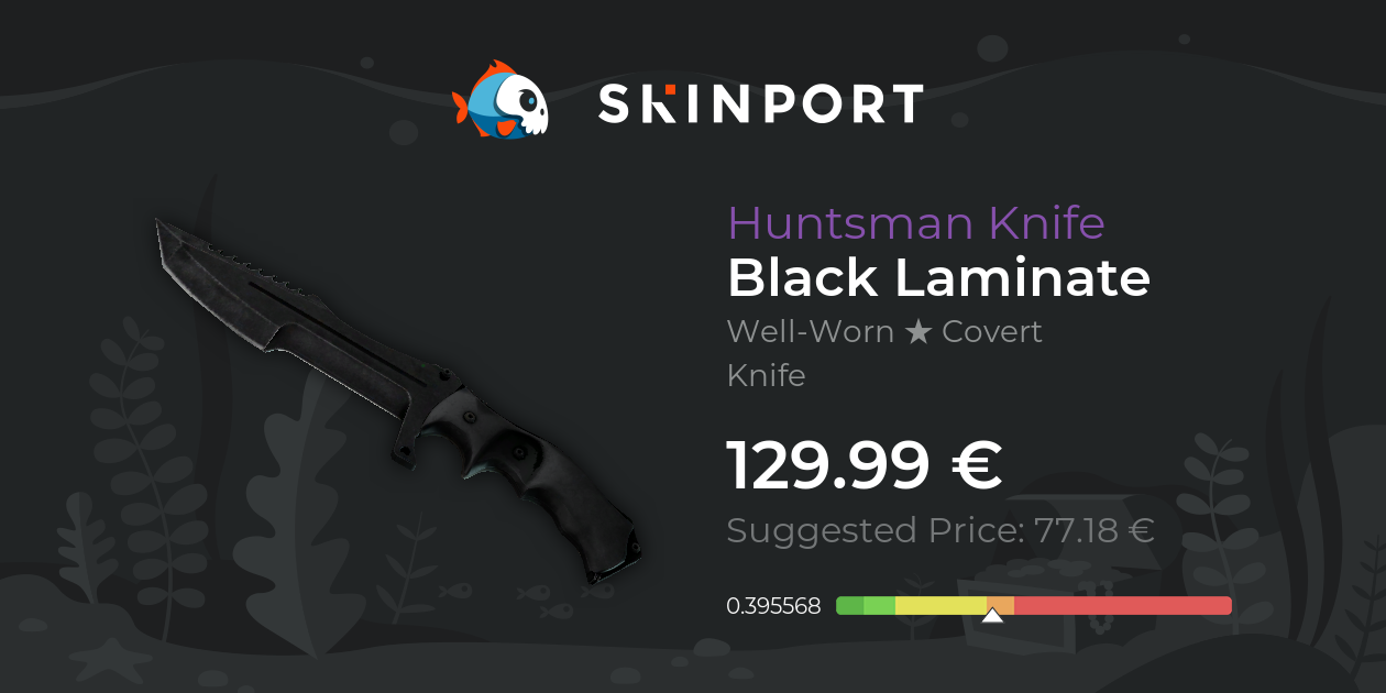 Huntsman Knife | Black Laminate (Well-Worn) - Counter-Strike 2 - Skinport