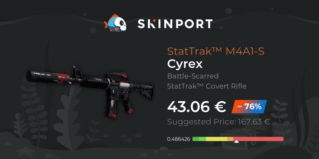 StatTrak™ M4A1-S | Cyrex (Battle-Scarred) - CS2 - Skinport