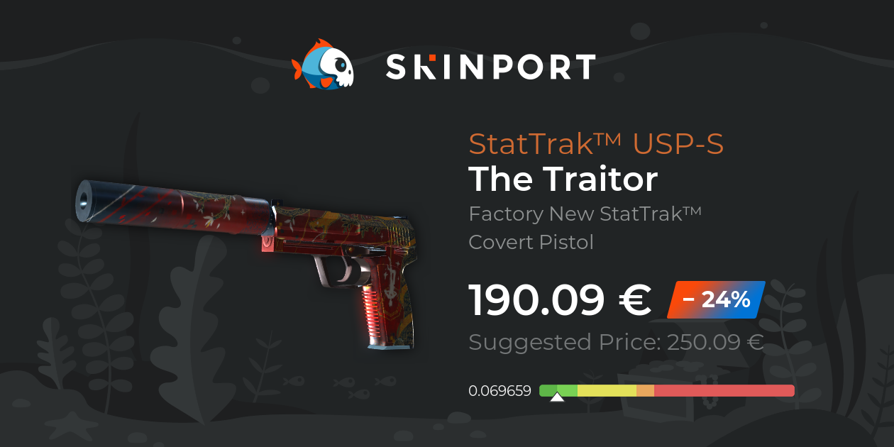 StatTrak™ USP-S | The Traitor (Factory New) - Counter-Strike 2 - Skinport