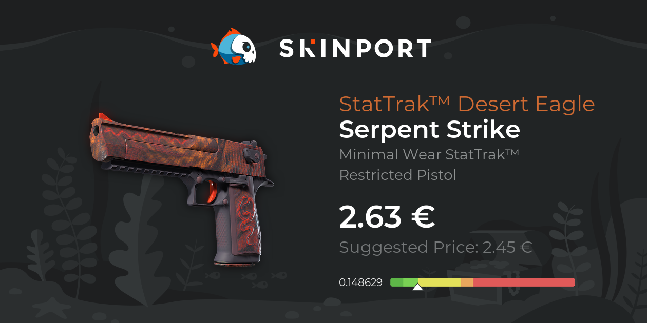 StatTrak™ Desert Eagle | Serpent Strike (Minimal Wear) - Counter-Strike ...