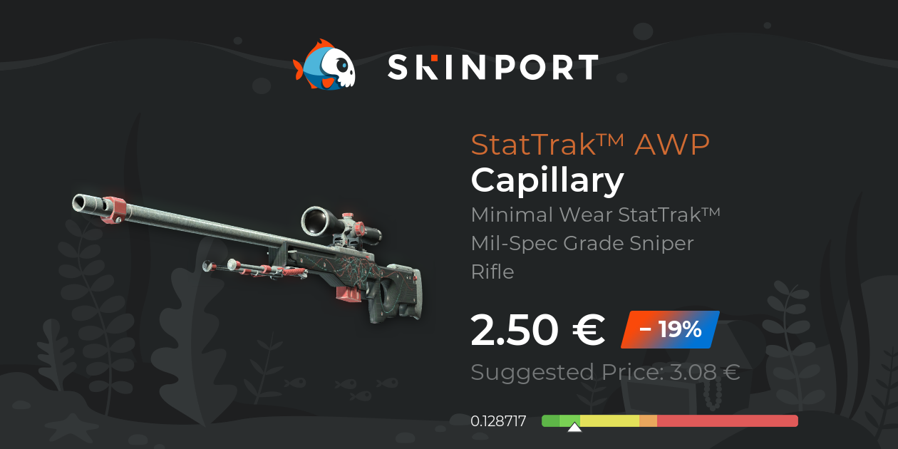 StatTrak™ AWP | Capillary (Minimal Wear) - Counter-Strike 2 - Skinport