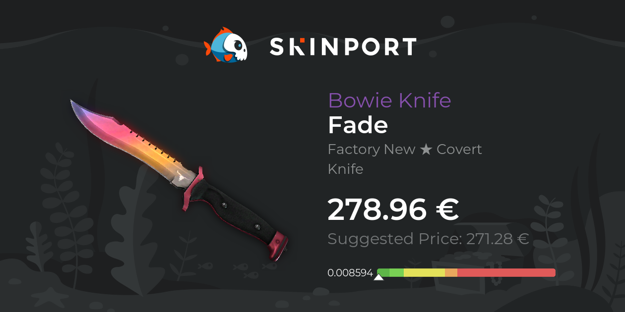 Bowie Knife | Fade (Factory New) - Counter-Strike 2 - Skinport