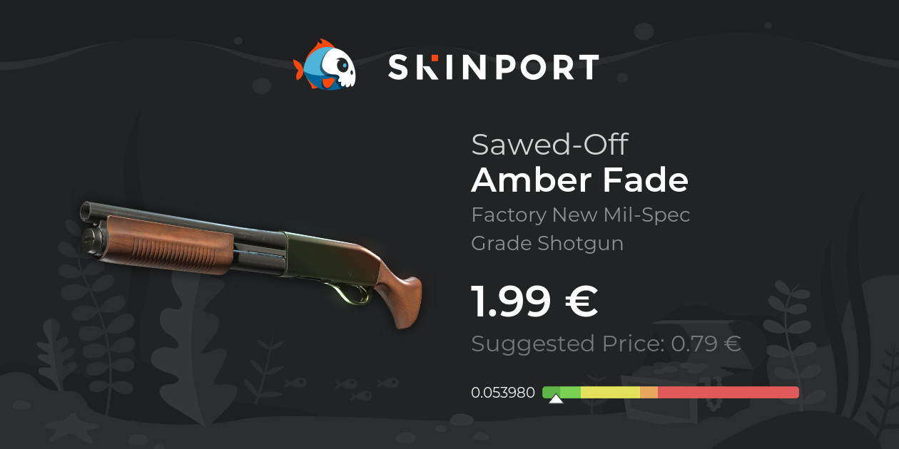 Sawed-Off | Amber Fade (Factory New) - Counter-Strike 2 - Skinport