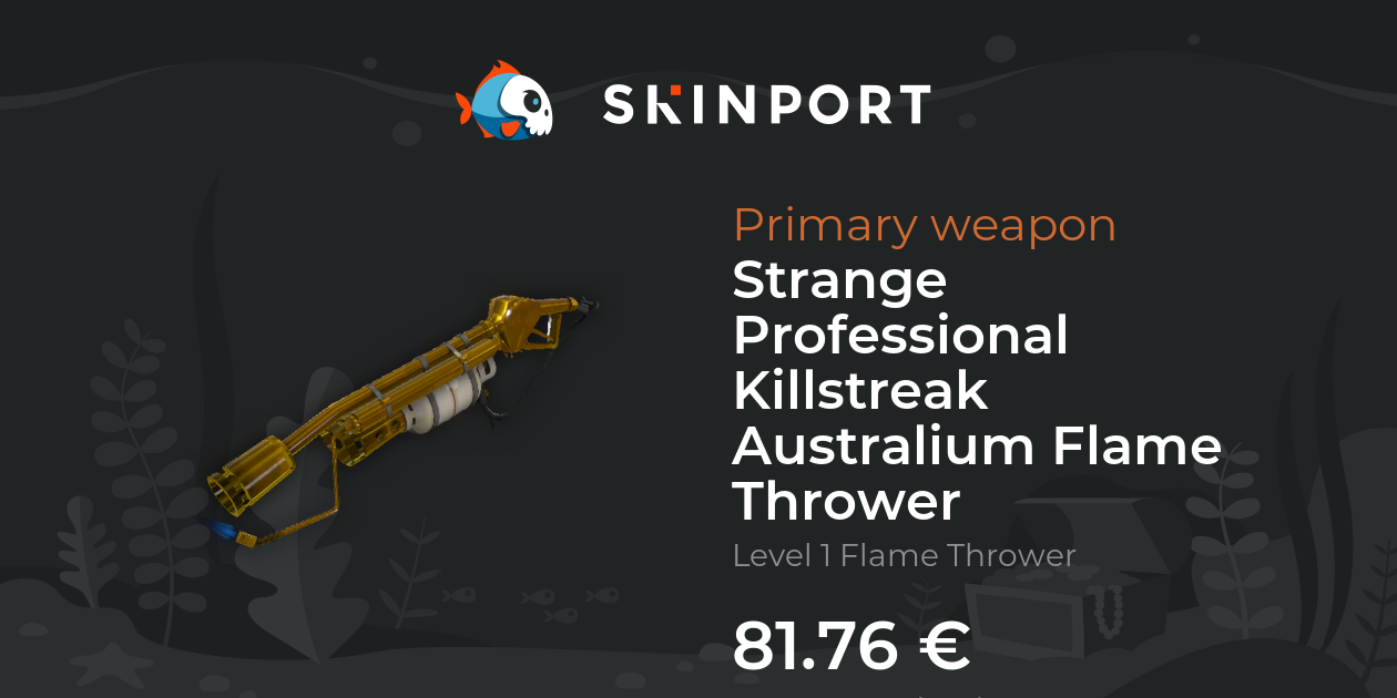 Strange Professional Killstreak Australium Flame Thrower - Team ...