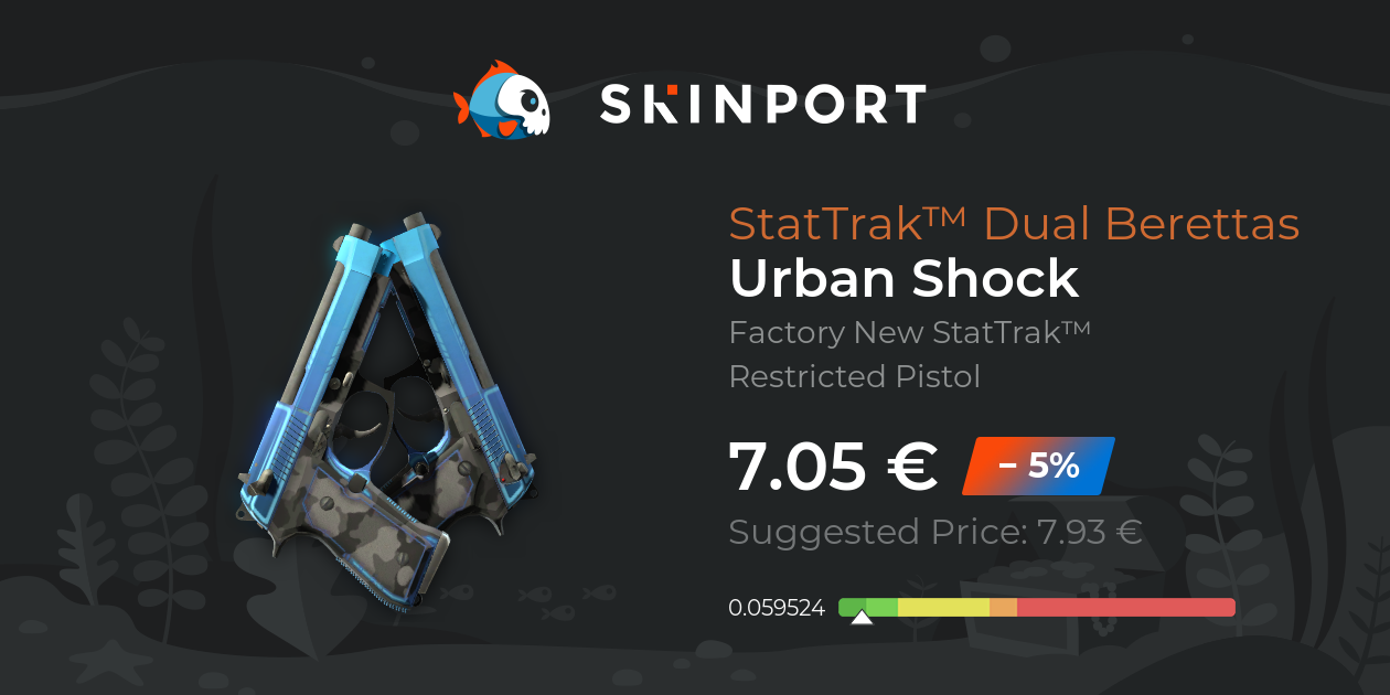 StatTrak™ Dual Berettas | Urban Shock (Factory New) - Counter-Strike 2 ...