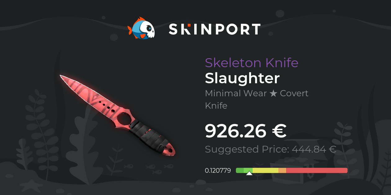Skeleton Knife | Slaughter (Minimal Wear) - CS2 - Skinport