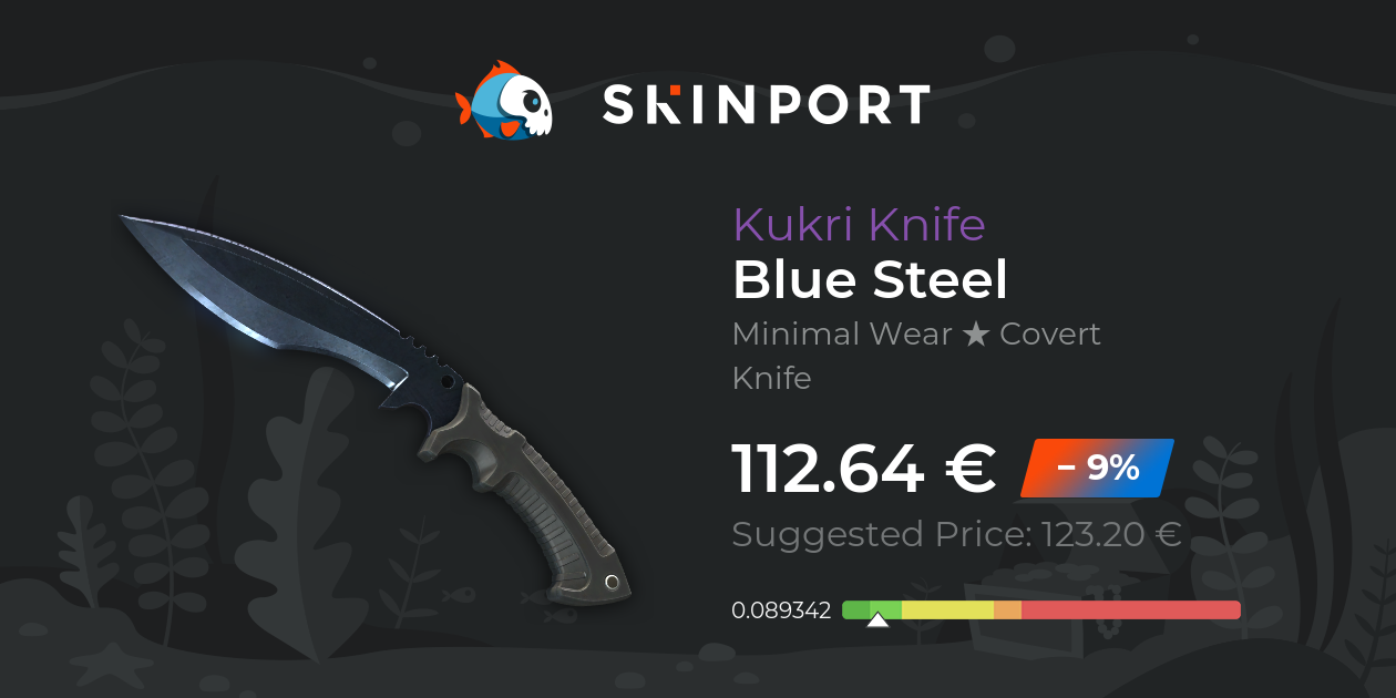Kukri Knife | Blue Steel (Minimal Wear) - Counter-Strike 2 - Skinport