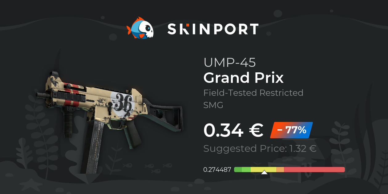 UMP-45 | Grand Prix (Field-Tested) - CS:GO - Skinport