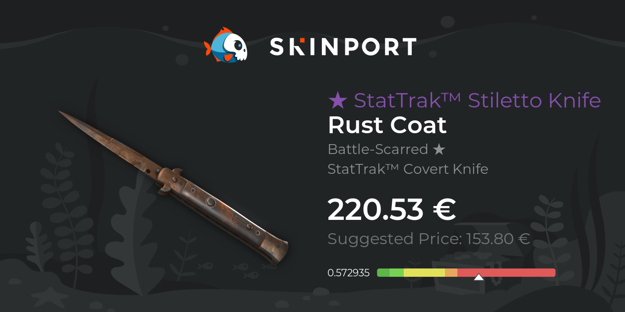StatTrak™ Stiletto Knife | Rust Coat (Battle-Scarred) - Counter-Strike ...