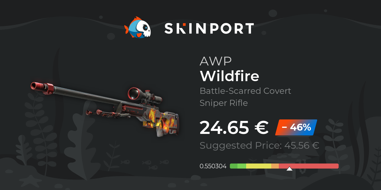 AWP | Wildfire (Battle-Scarred) - Counter-Strike 2 - Skinport
