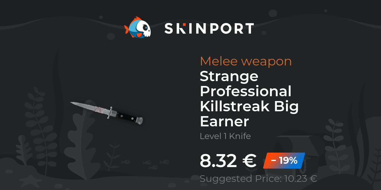 Strange Professional Killstreak Big Earner - Team Fortress 2 - Skinport