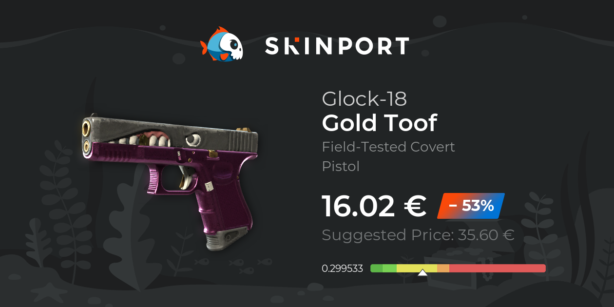 Glock-18 | Gold Toof (Field-Tested) - Counter-Strike 2 - Skinport