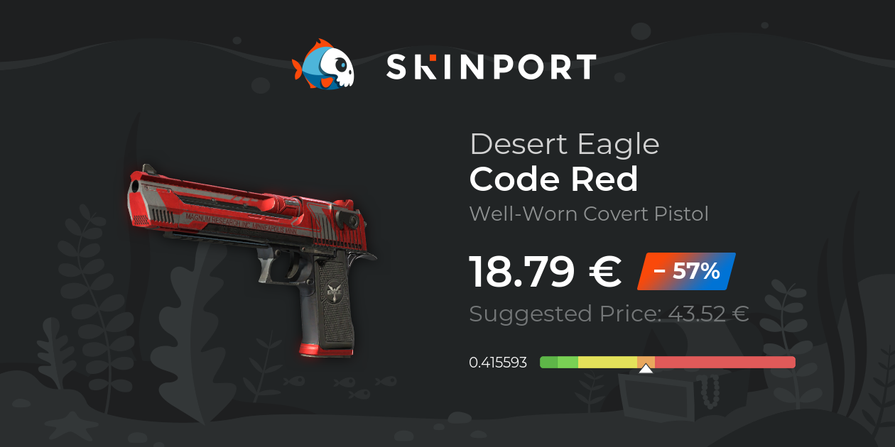 Desert Eagle | Code Red (Well-Worn) - Counter-Strike 2 - Skinport