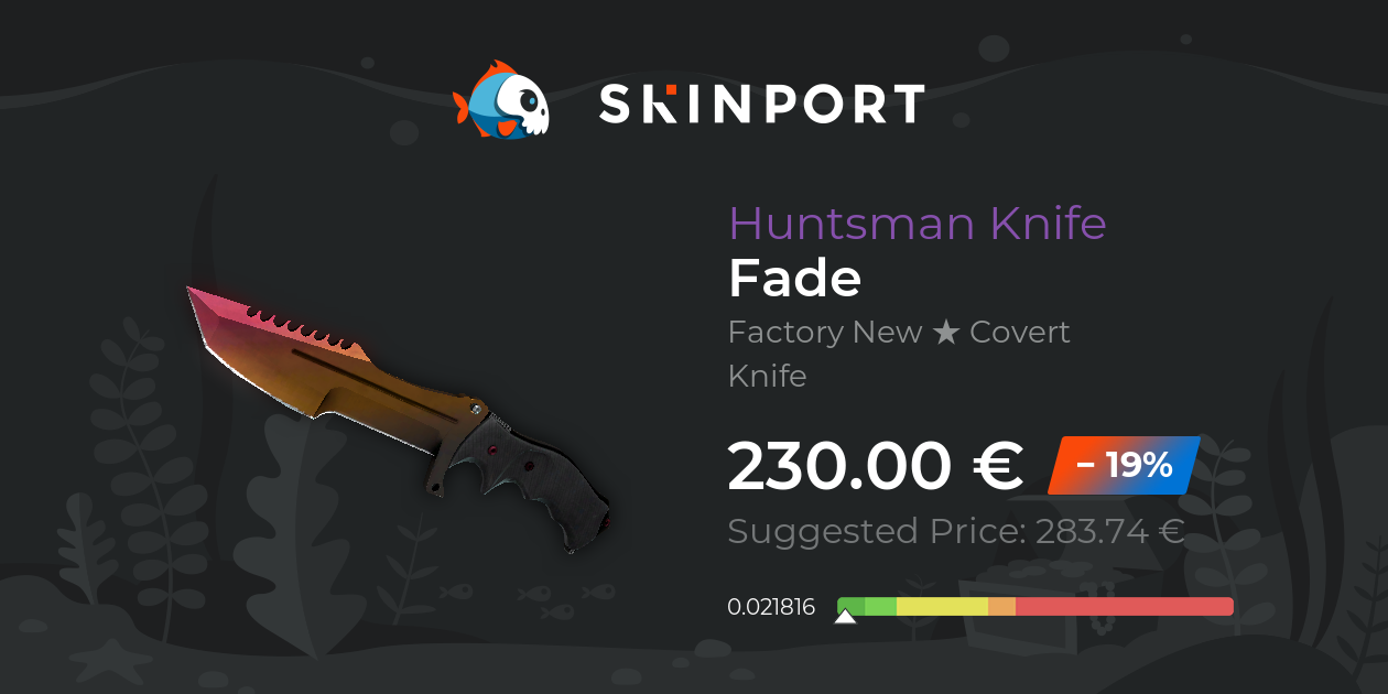 Huntsman Knife | Fade (Factory New) - Counter-Strike 2 - Skinport