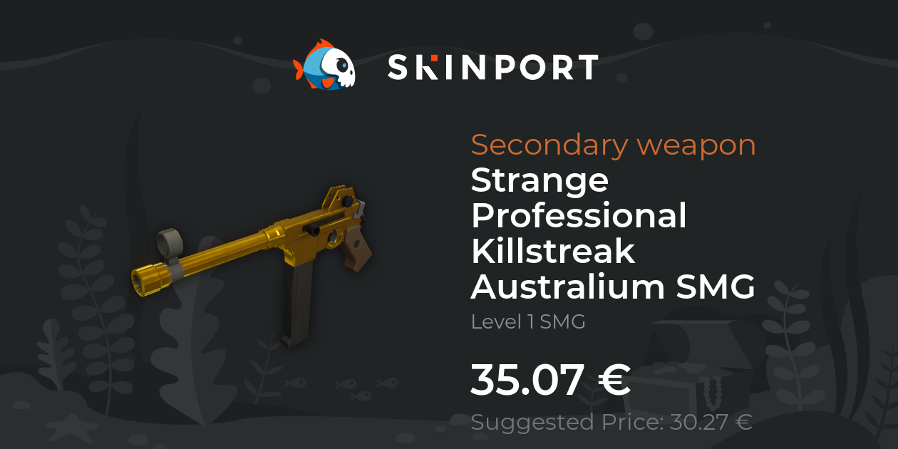 Strange Professional Killstreak Australium SMG - Team Fortress 2 - Skinport