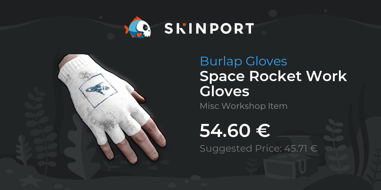 Space Rocket Work Gloves - Rust - Skinport