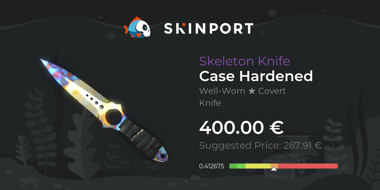 Skeleton Knife | Case Hardened (Well-Worn) - Counter-Strike 2 - Skinport